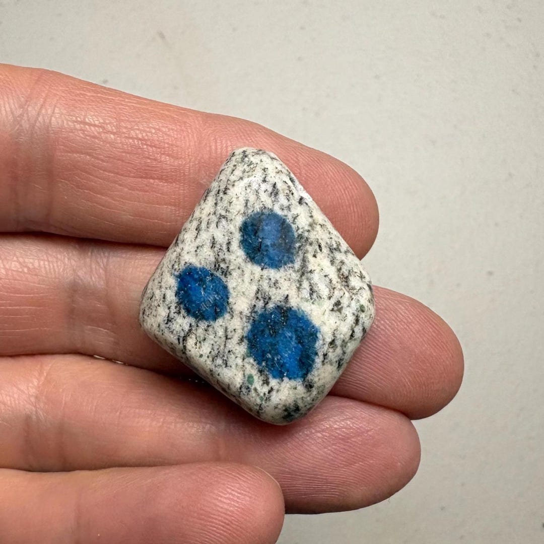 K2 Azurite and Granite With Hole Drilled to Make Pendant - Etsy