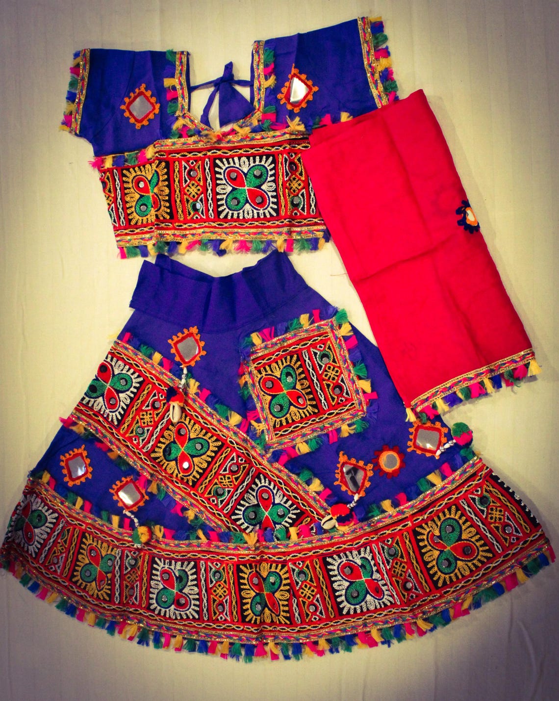 Indian Dress/ Gujarathi Dress/ Kids Ethnic Cotton Blend Radha Dress ...