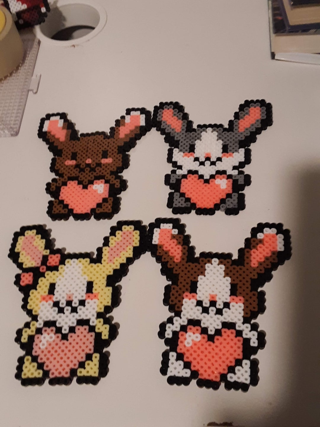 Cute Bunny Rabbit Inspired Perler Bead Art - Etsy