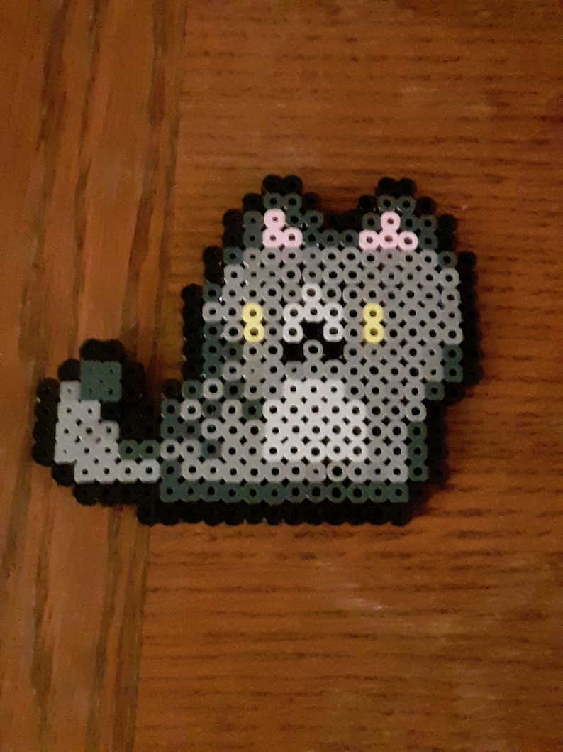 Cute Perler Bead Cat Etsy