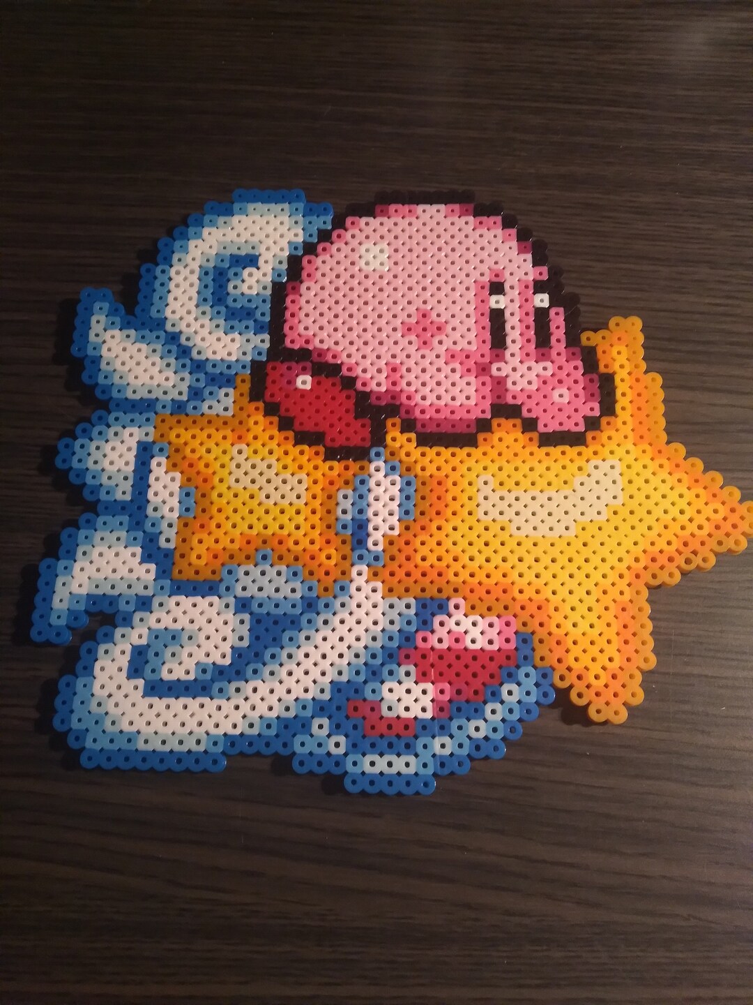 Kirby Riding Star Inspired Perler Bead Art - Etsy