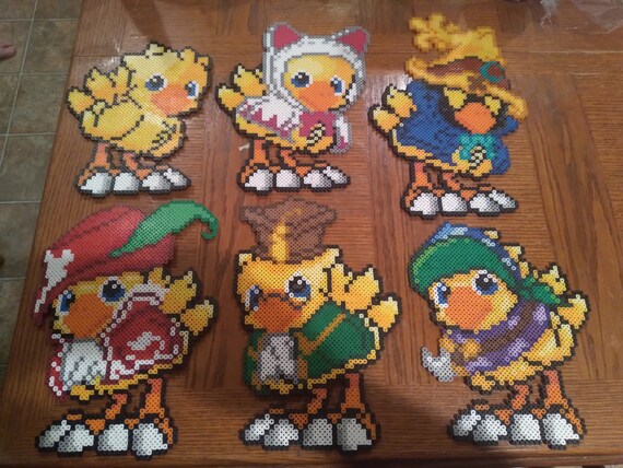Cute Chocobo Inspired Perler Bead Art | Etsy