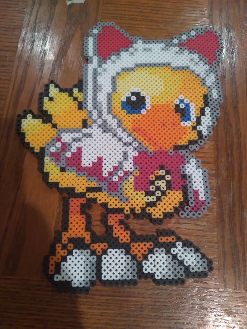 Cute Chocobo Inspired Perler Bead Art | Etsy