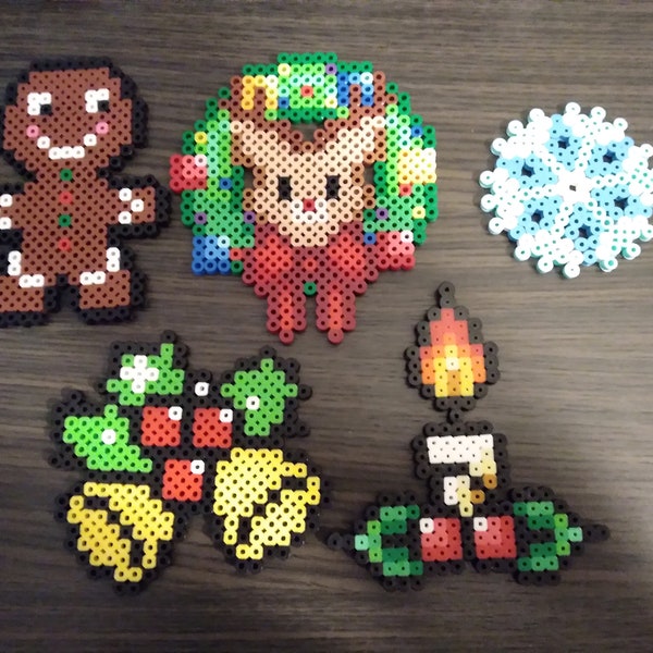 Perler Bead Christmas Ornaments - Etsy