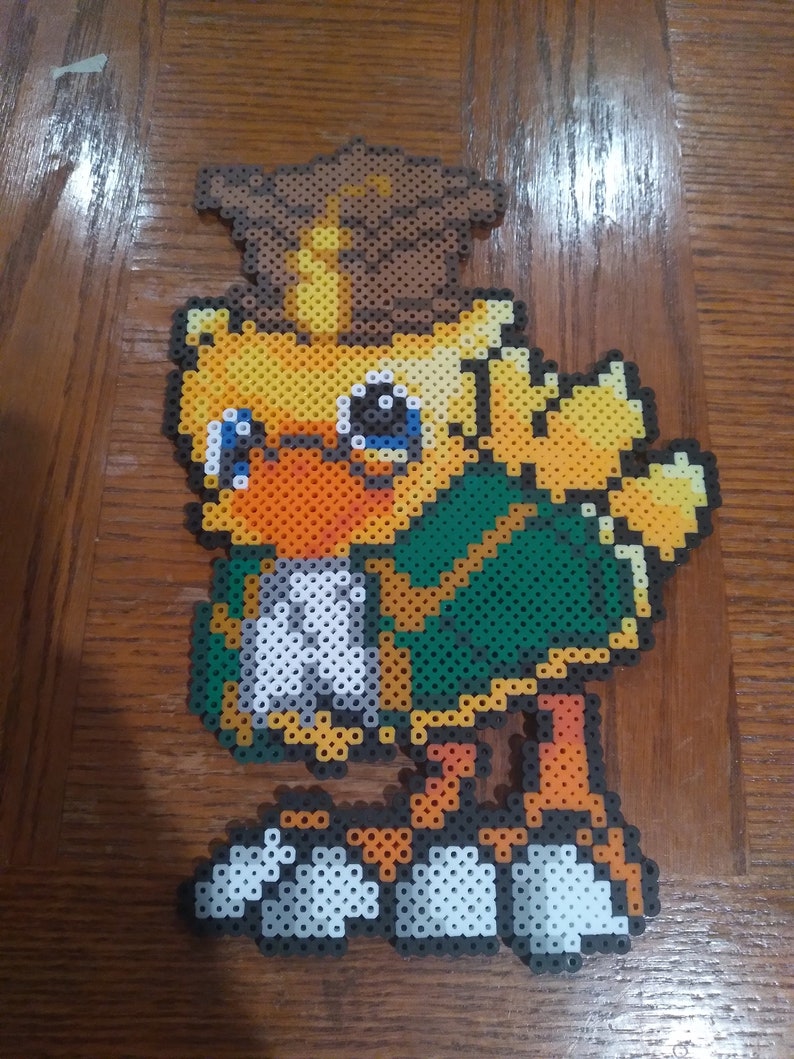 Cute Chocobo Inspired Perler Bead Art - Etsy