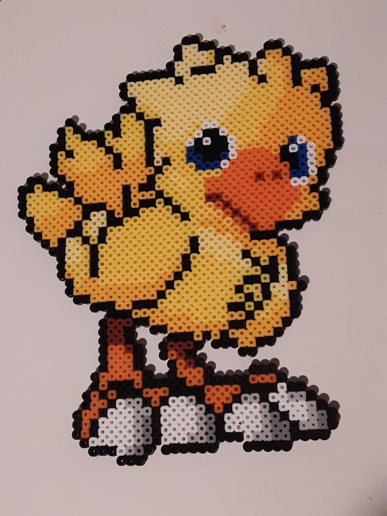 Cute Chocobo Inspired Perler Bead Art | Etsy