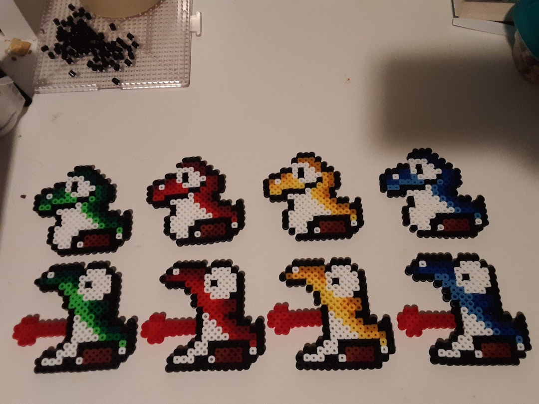 Baby Yoshi Inspired Perler Bead Art - Etsy Canada