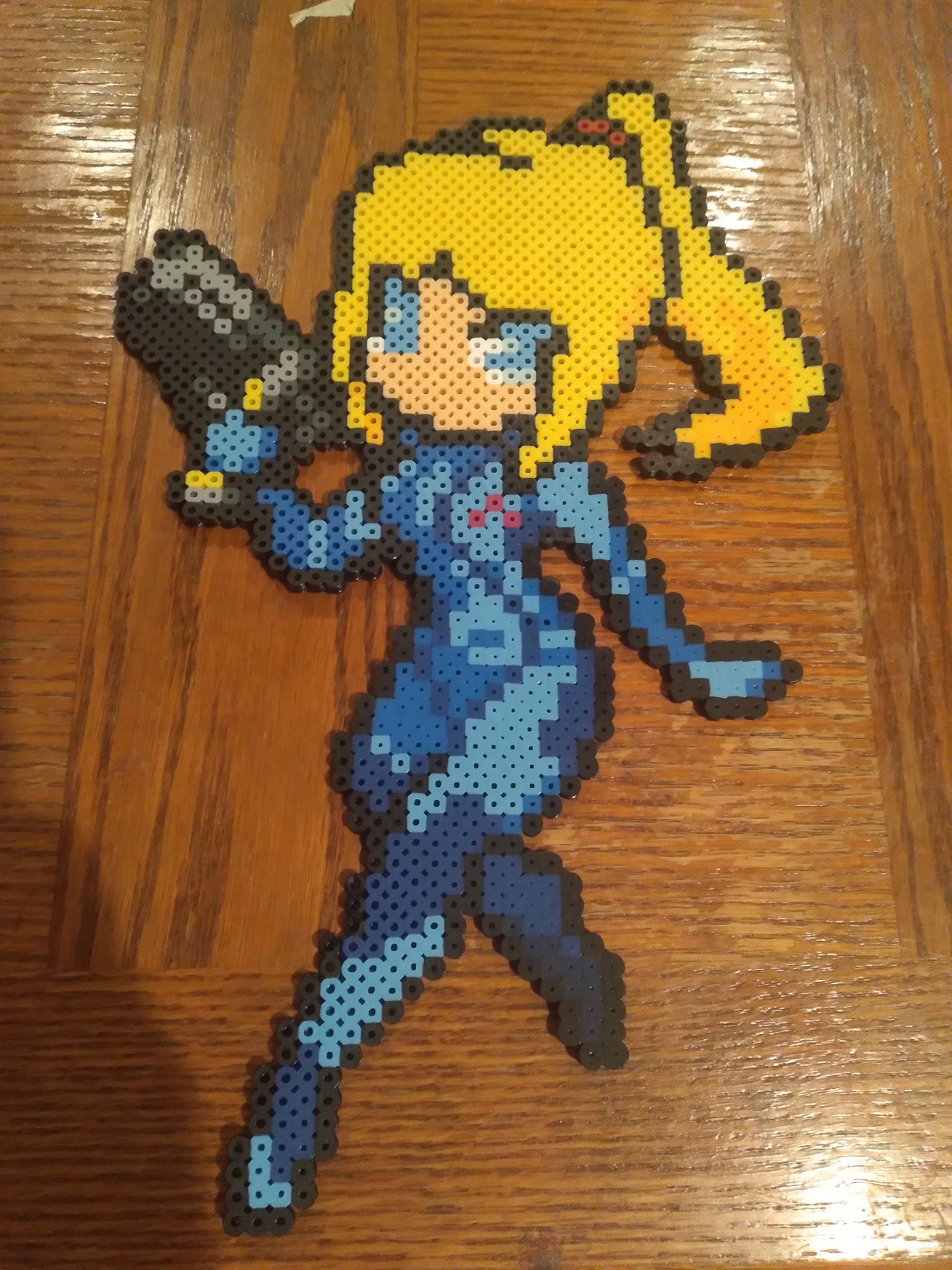 Zero Suit Samus Aran Inspired Perler Bead Art - Etsy