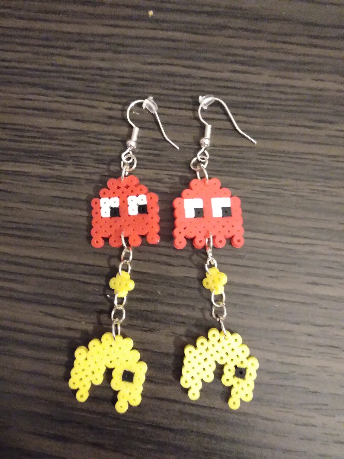 Cute Pacman Inspire Mini Perler Bead Dangle Earrings | Etsy