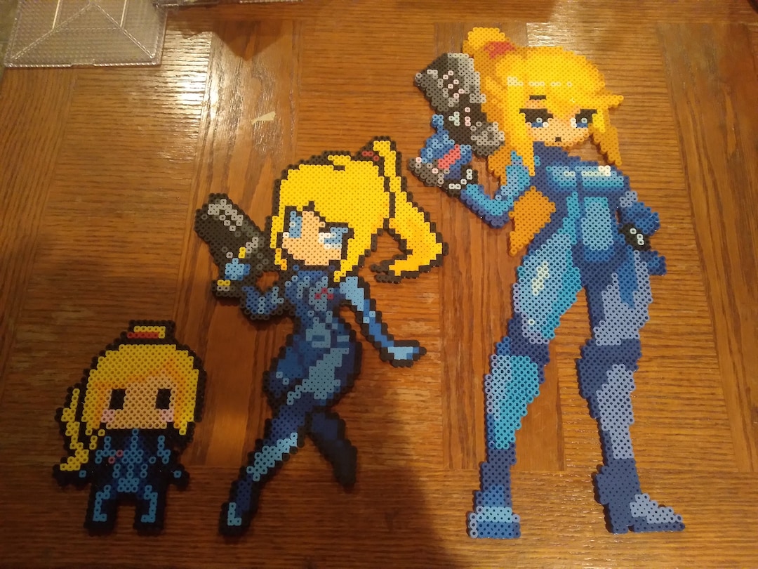 Zero Suit Samus Aran Inspired Perler Bead Art - Etsy