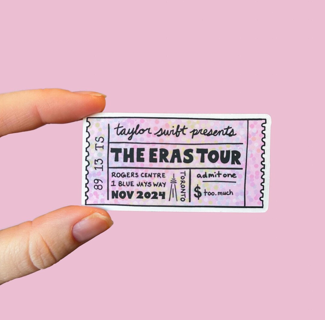 Eras Tour Ticket Sticker Toronto - Taylor Swift Commemorative Concert ...