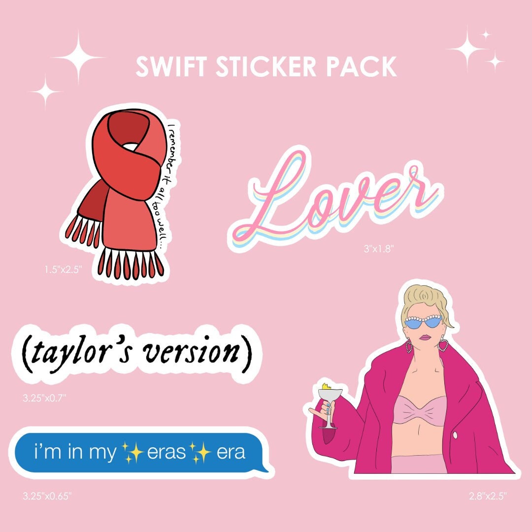 Taylor Swift Sticker Pack taylor's Version Holiday Stocking Stuffer for ...