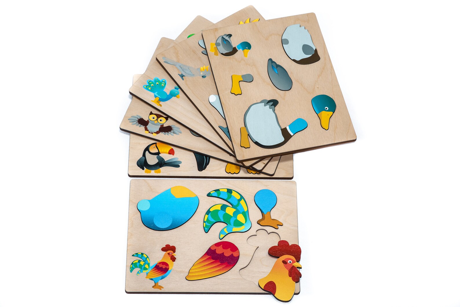 Magnetic Puzzle FLIP Birds – Educational Wooden Game for Kids, Develops ...