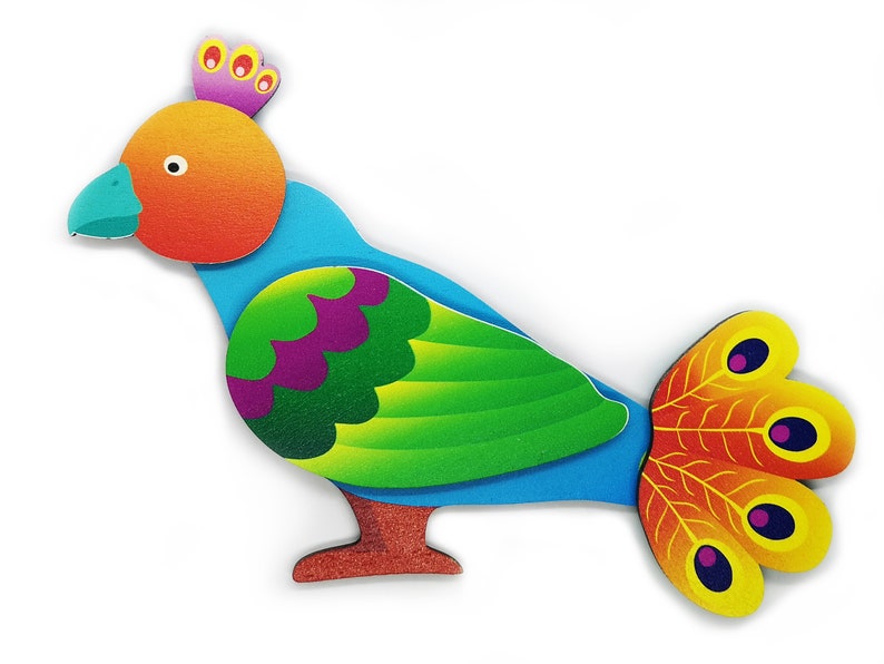 Magnetic Puzzle FLIP Birds – Educational Wooden Game for Kids, Develops ...