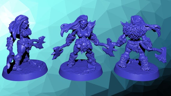 Toys & Games Miniature Toys AMAZONS Hildara Bloodrage D&D Artisan Guild ...