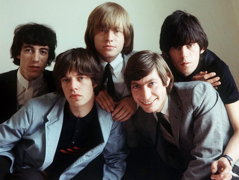 Rolling Stones With Brian Jones 24x36 Inch Rolled Poster - Etsy