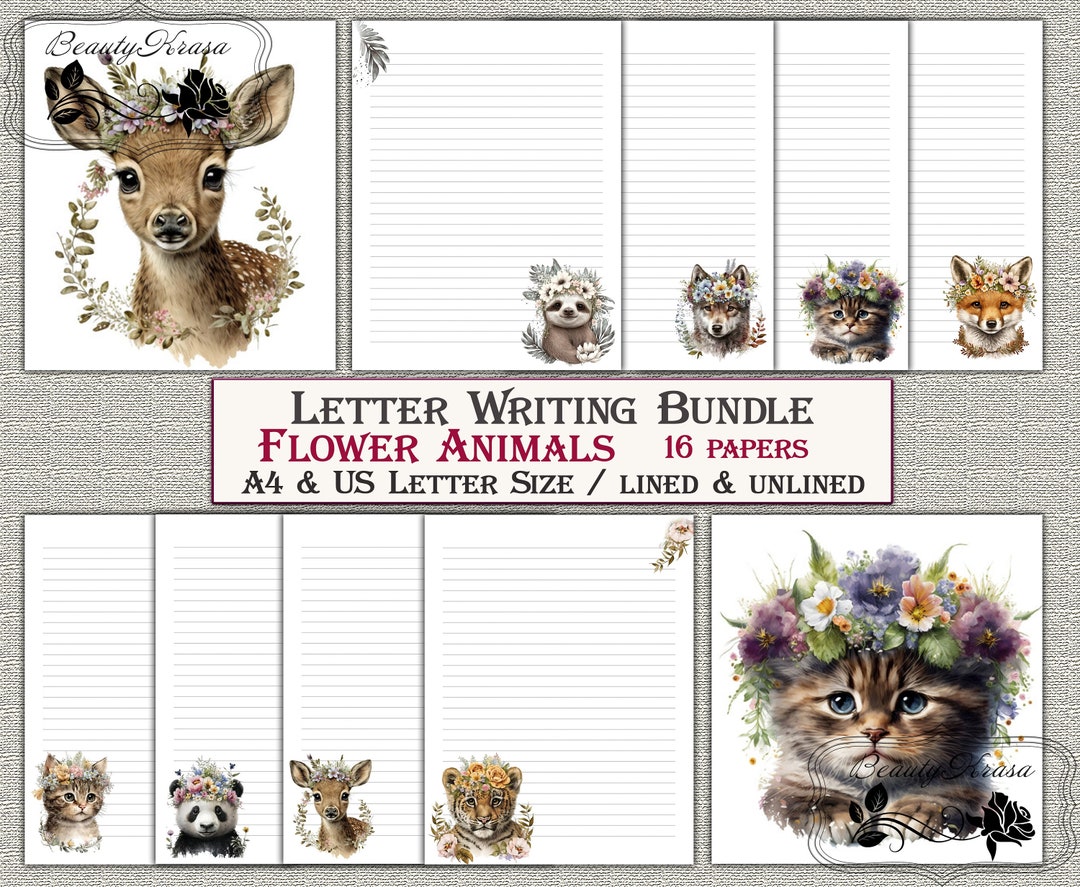 Letter Bundle Writing Stationery Set,printable Stationary Download ...