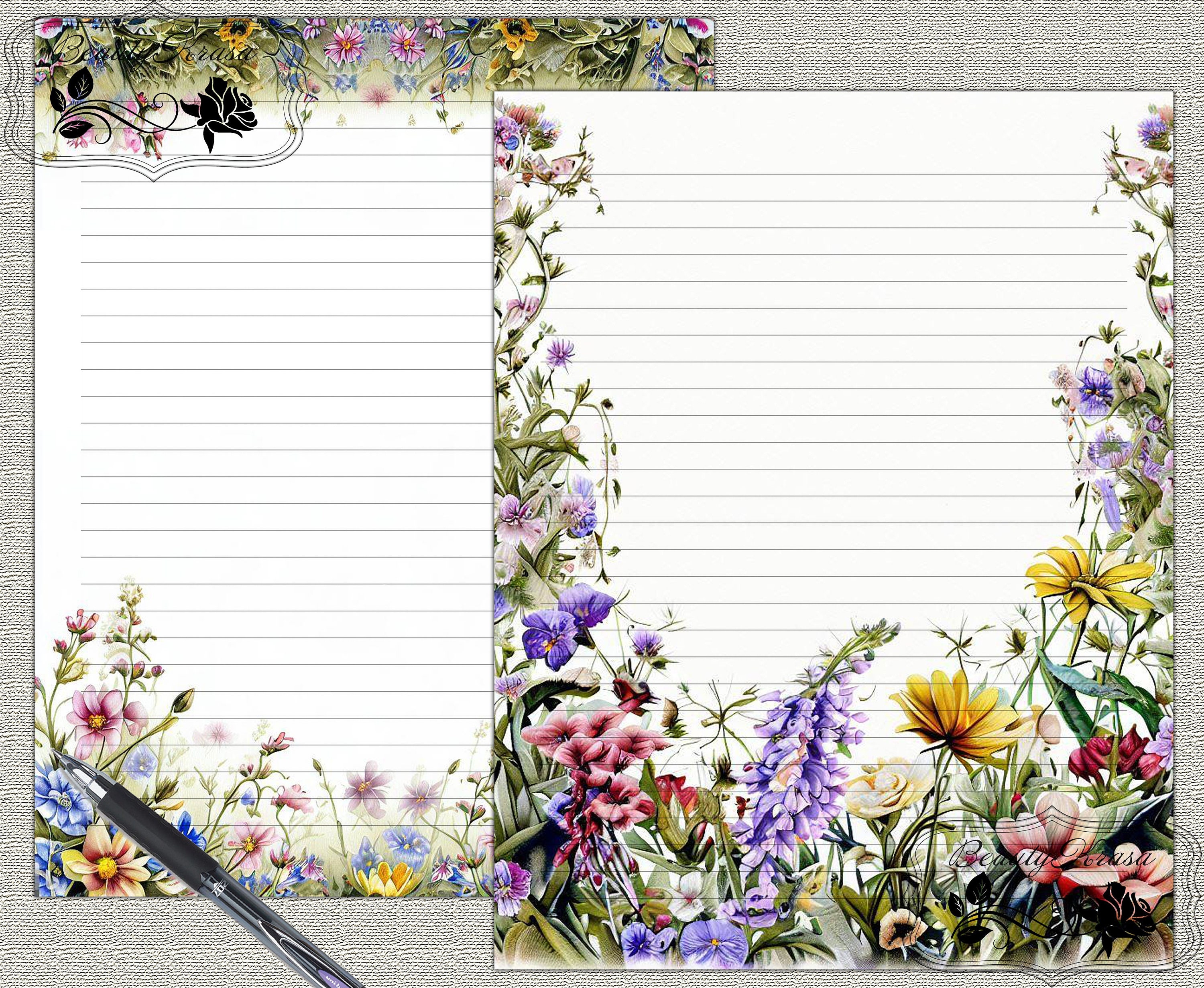 Letter Writing Bundleprintable Pdf Stationery Set Field - Etsy