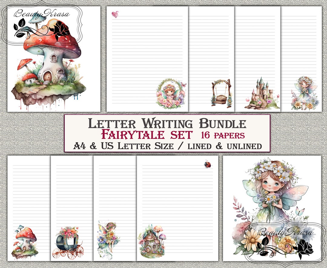 Letter Bundle Writing Stationery Set,printable Stationary Download ...
