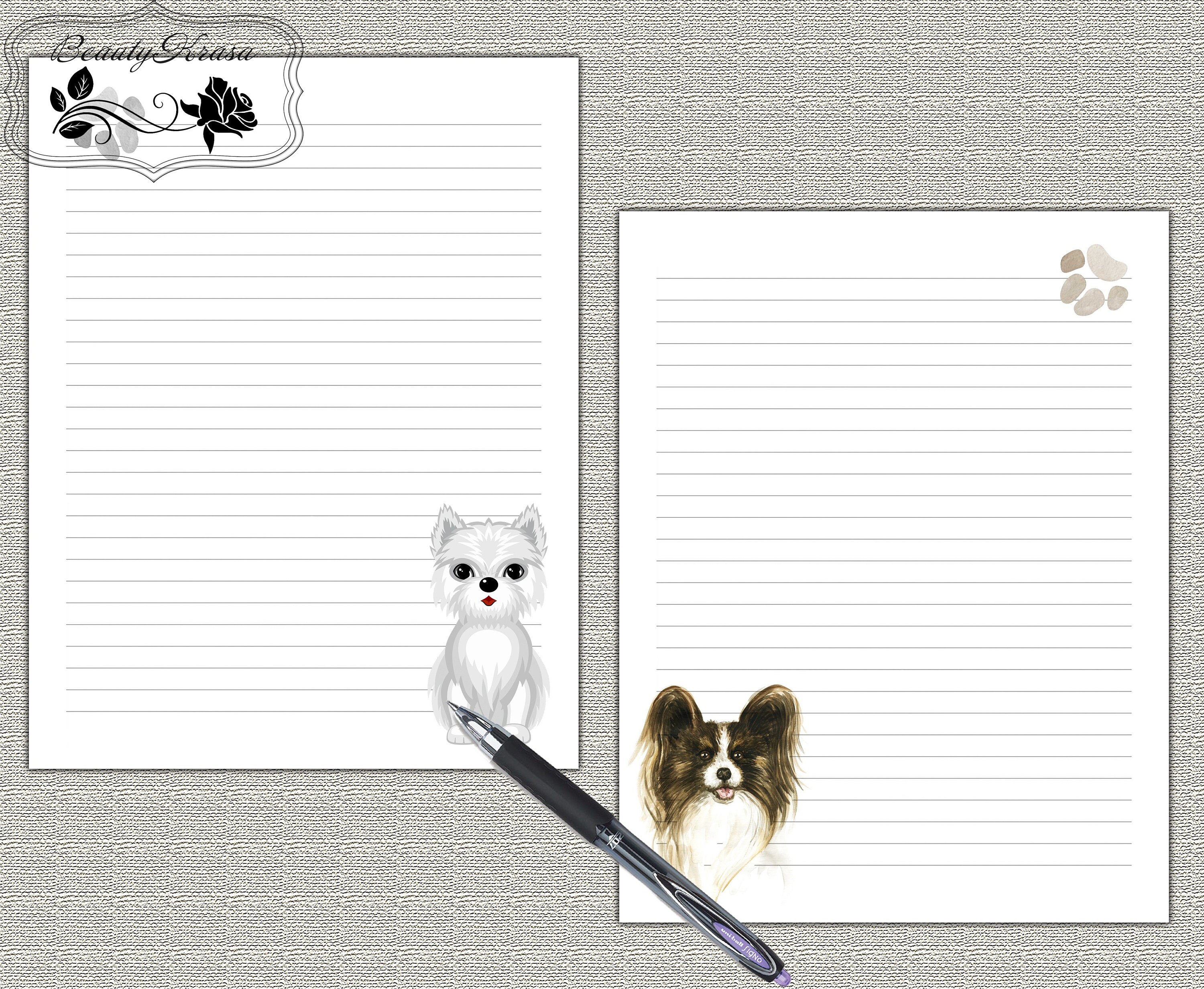 Letter Bundle Writing Stationery Set,printable Stationary Download ...