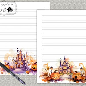 Letter Writing Bundle,printable Pdf Stationery Set Halloween,unlined ...