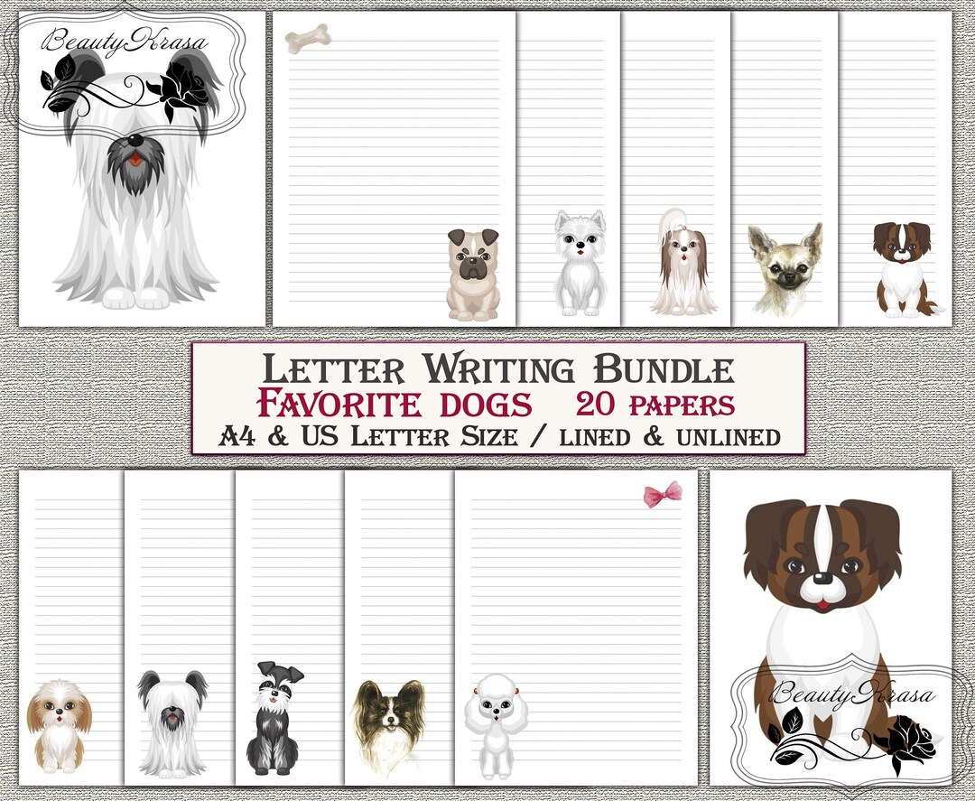 Letter Bundle Writing Stationery Set,printable Stationary Download ...