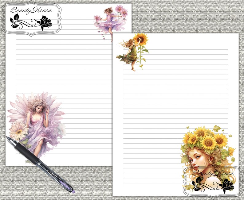 Letter Writing Bundleflower Fairies Printable - Etsy