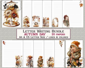Letter Writing Bundle,vintage Wildflowers Printable Stationery,unlined ...