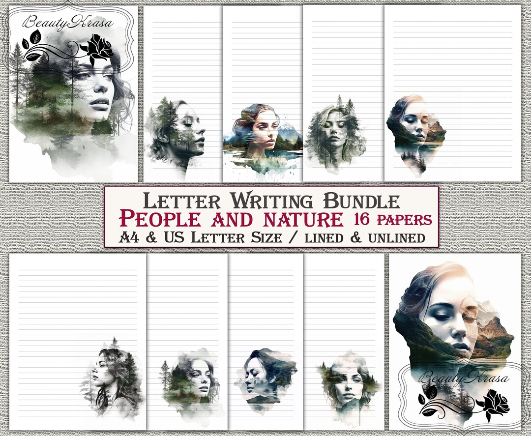 Letter Bundle Writing Stationery Set,printable Stationary Download ...