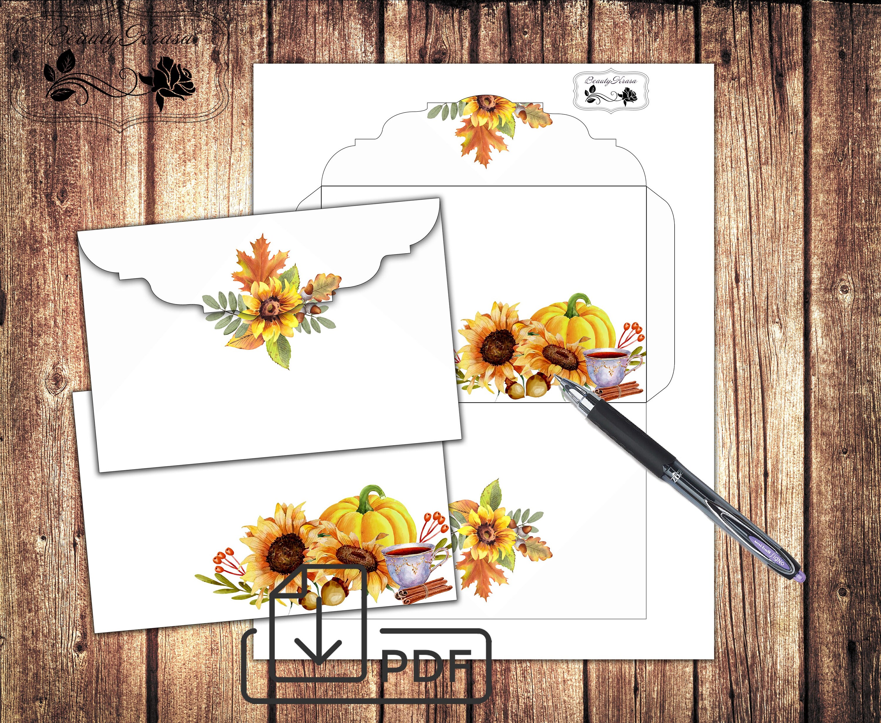 Letter Writing Set Cozy Autumnprintable Stationary - Etsy