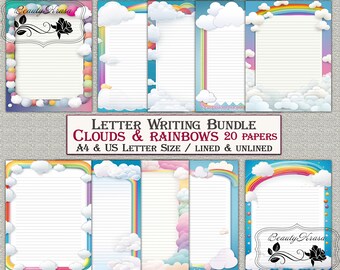 JW Letter Writing Bundle,printable Stationery Orchid Watercolor,unlined ...