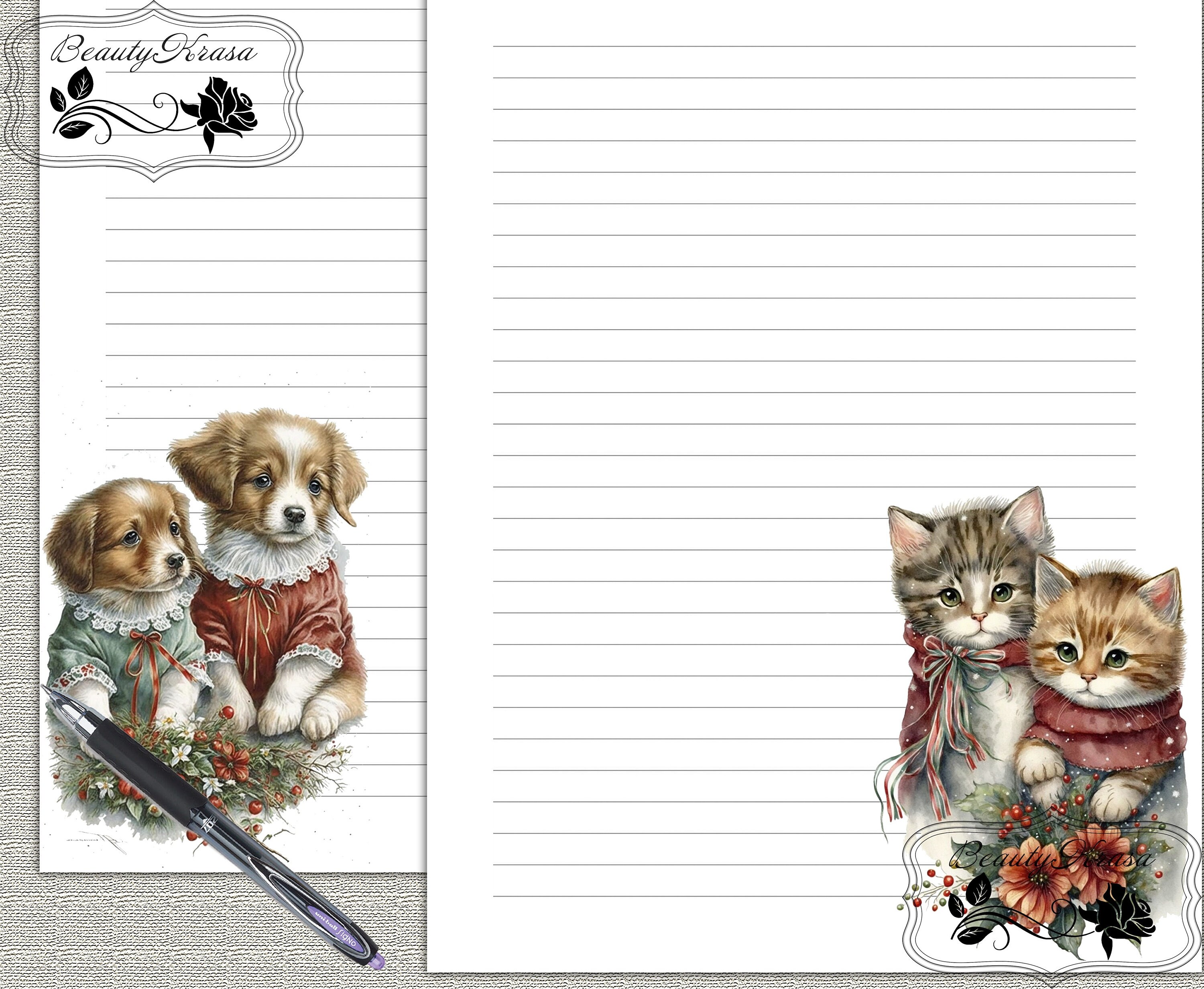 Letter Bundle Writing Stationery Set,printable Stationary Download ...