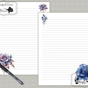 Letter Writing Bundle,printable Pdf Stationery Set Fantasy Floral ...