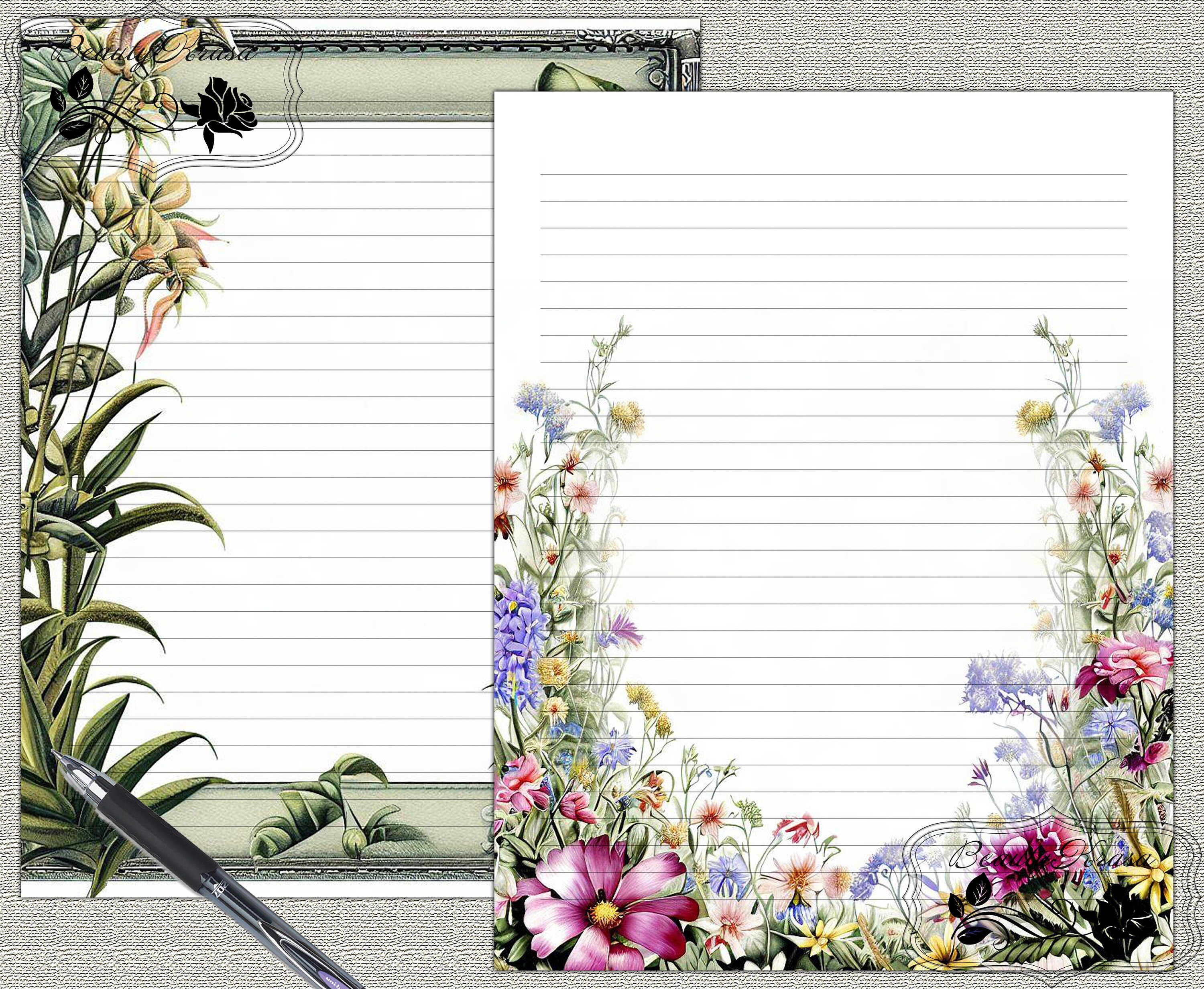 Letter Writing Bundleprintable Pdf Stationery Set Field - Etsy