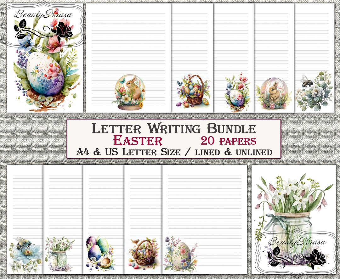Letter Bundle Writing Stationery Set,printable Stationary Download ...