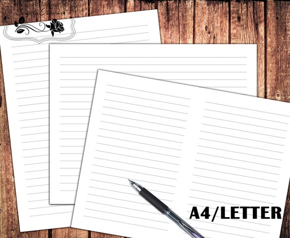 Printable Lined Horizontal/vertical Journal Pagespaper A4 - Etsy