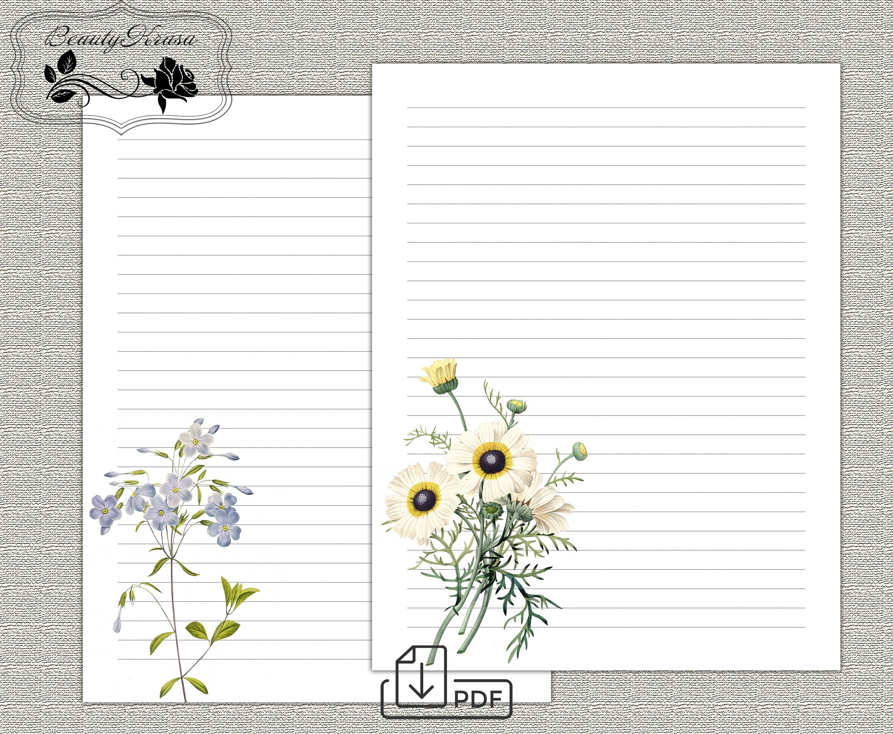 Letter Writing Bundlevintage Wildflowers Printable - Etsy