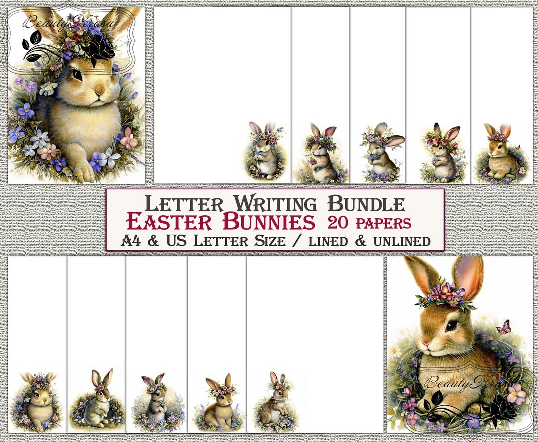 Letter Bundle Writing Stationery Set,printable Stationary Easter ...