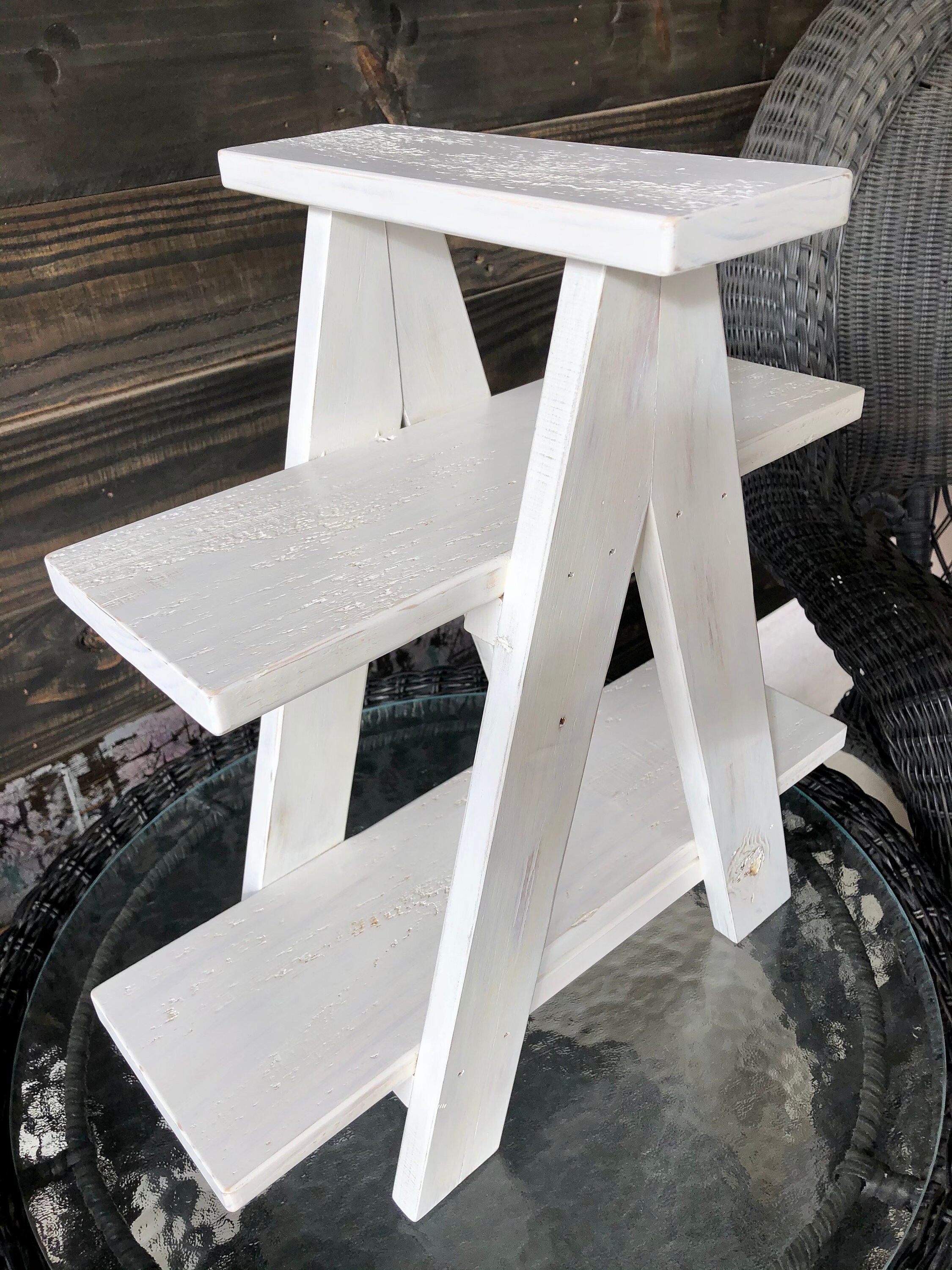 Wooden Ladder Plant Stand Tabletop Plant Stand Tiered Tray - Etsy