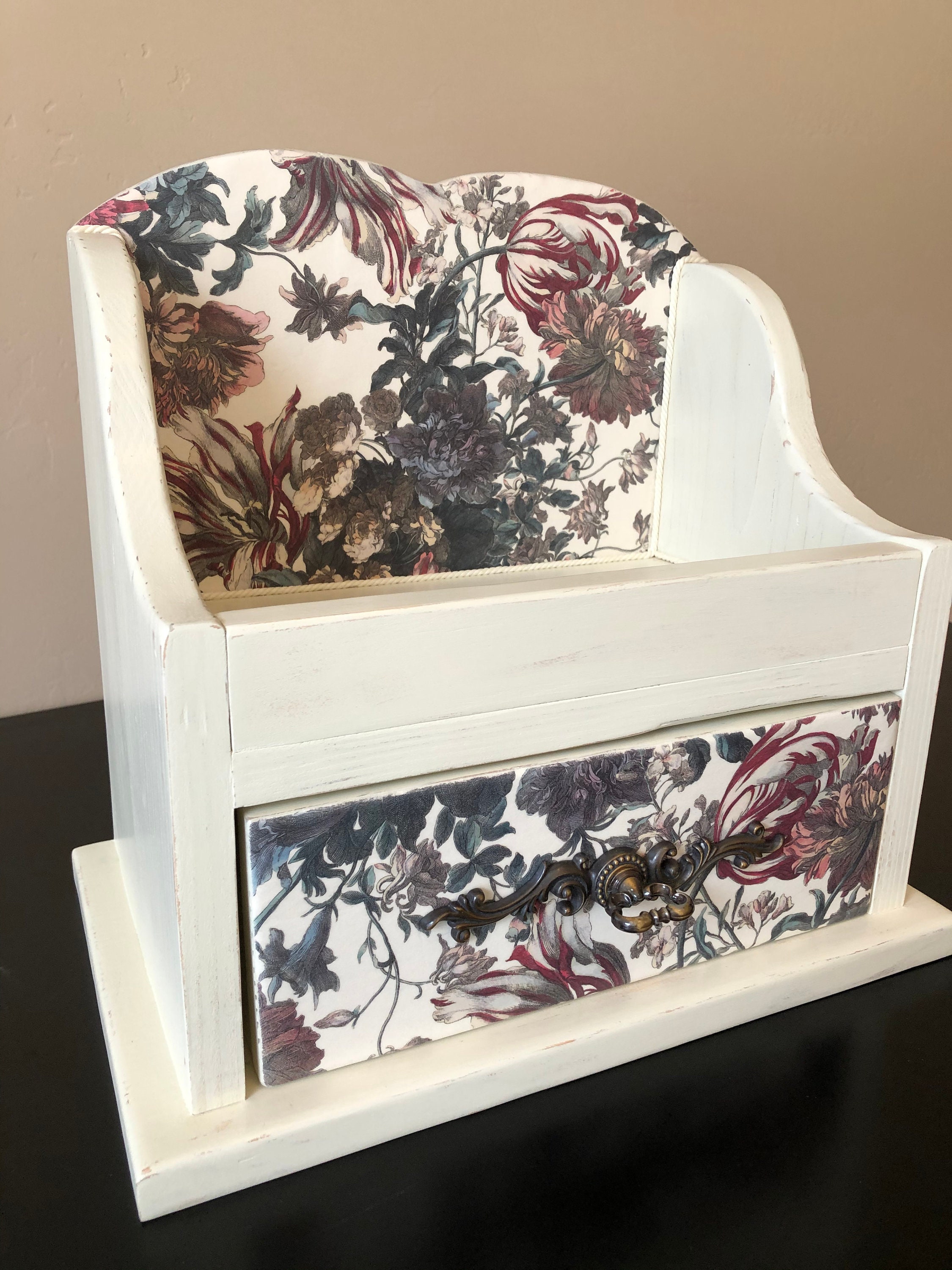 Wood Tabletop Cabinet Shelf W/drawer, Display Shelf Cabinet W/drawer ...