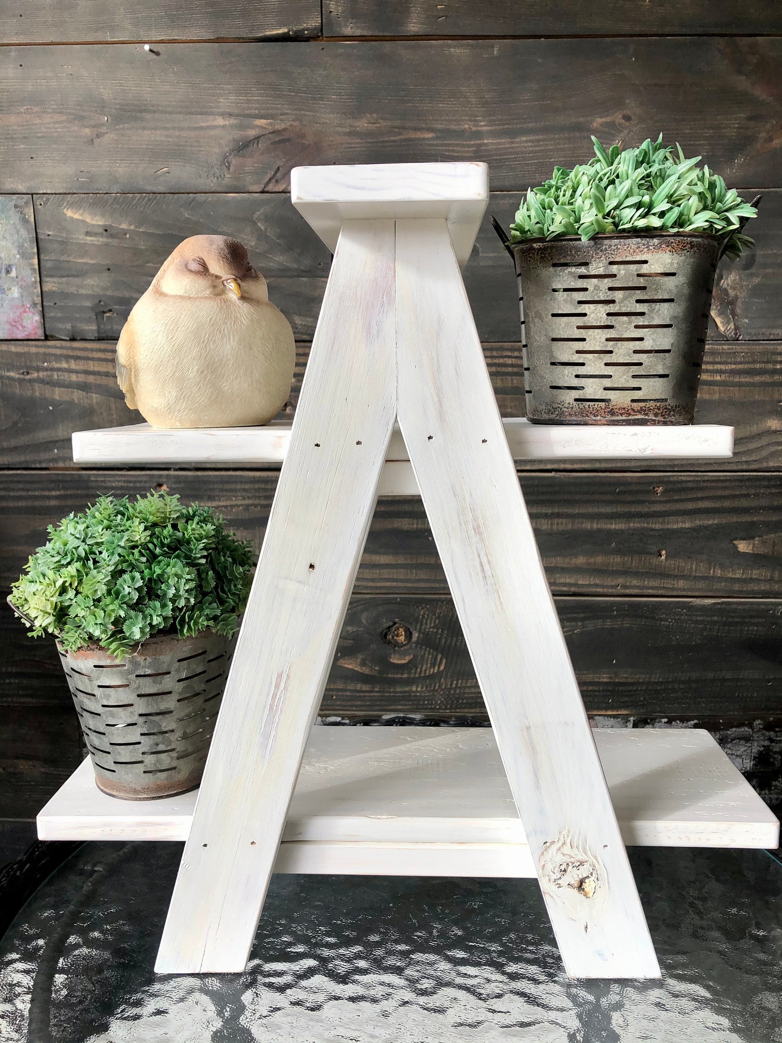 Wooden Ladder Plant Stand Tabletop Plant Stand Tiered Tray - Etsy