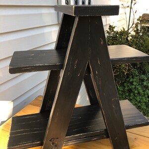 Wooden Ladder Plant Stand, Tabletop Plant Stand, Tiered Tray Stand ...