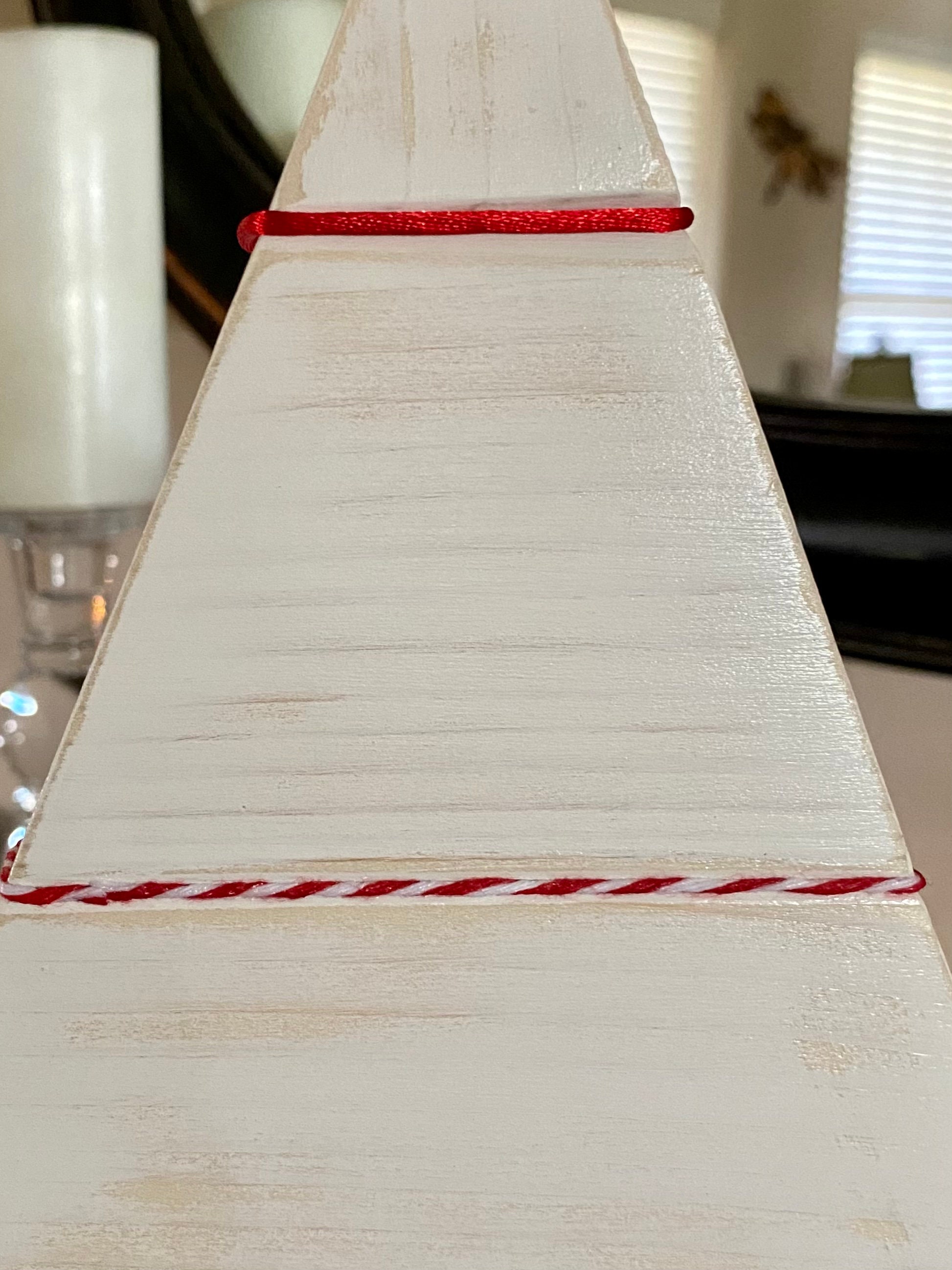 Red/white Decoupage Christmas Tree, Reclaimed Wood Tiered Tray Decor - Etsy