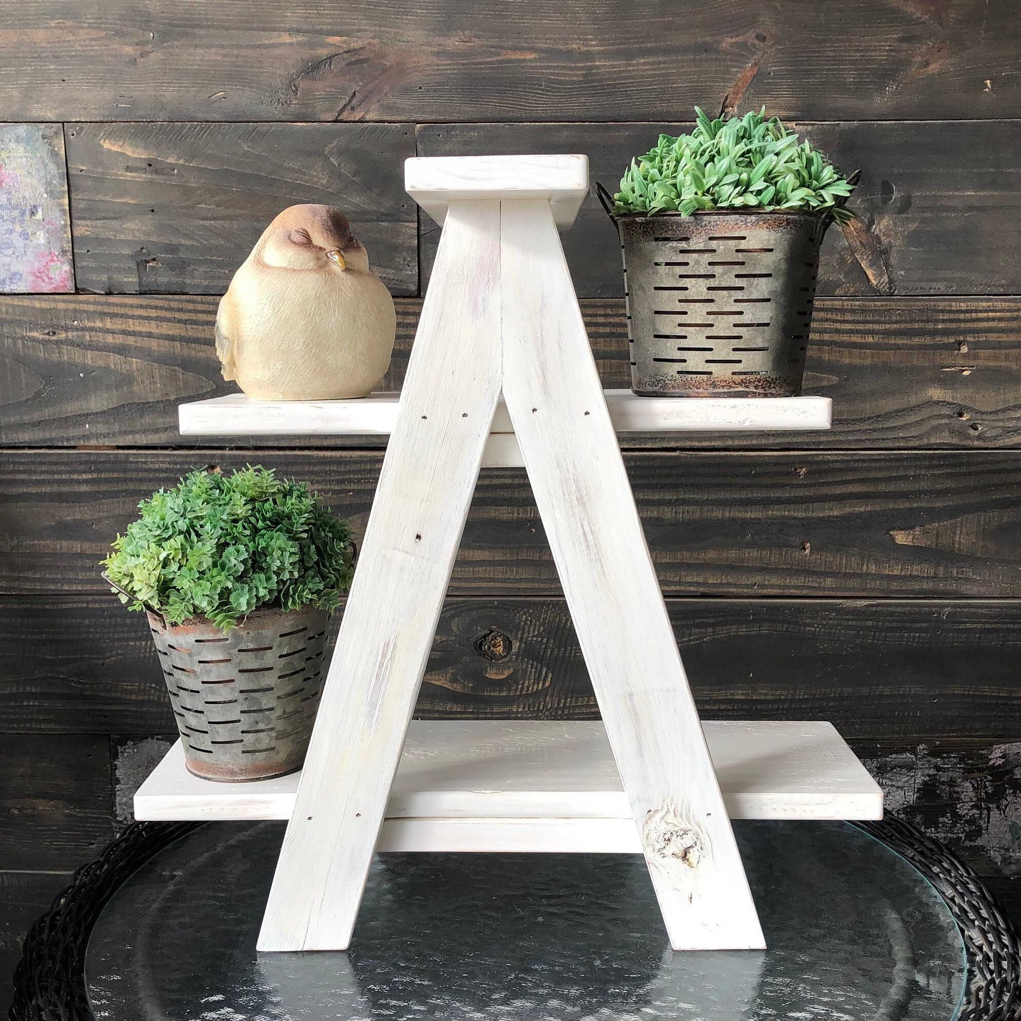 Wooden Ladder Plant Stand