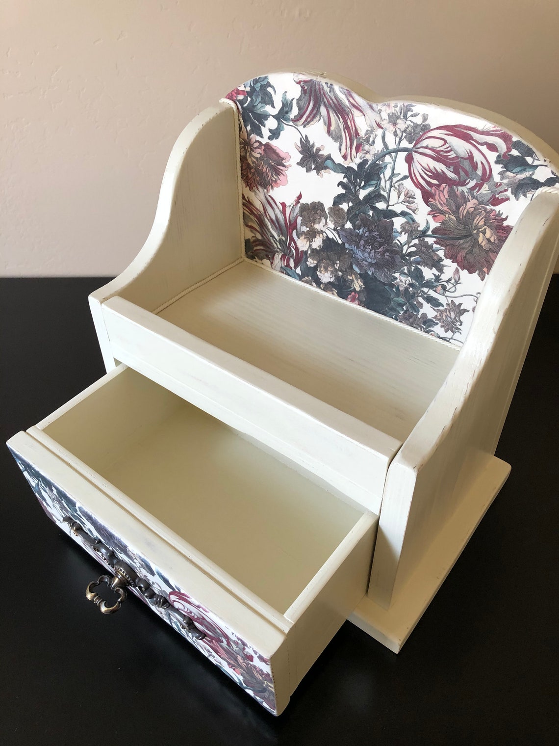 Wood Tabletop Cabinet Shelf w/Drawer Display Shelf Cabinet | Etsy