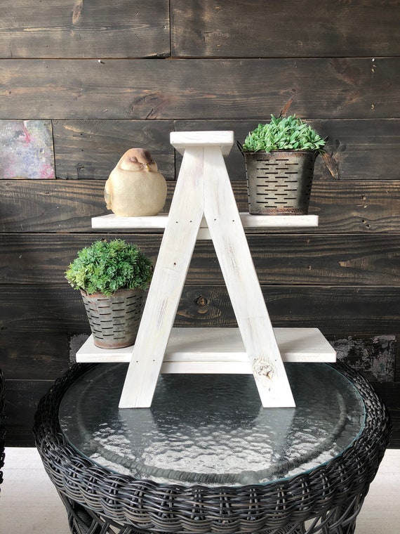 Wooden Ladder Plant Stand Tabletop Plant Stand Tiered Tray | Etsy