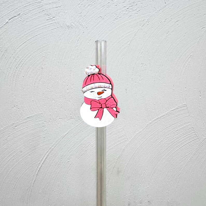 3D Printed Snowman Straw Topper – Christmas Tumbler Accessory - Etsy
