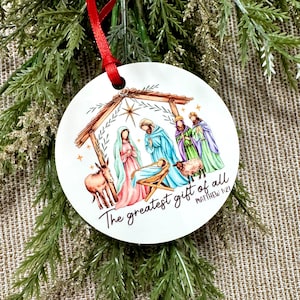 Christian Bible Nativity Ornament, Christmas Nativity Bible Verse ...