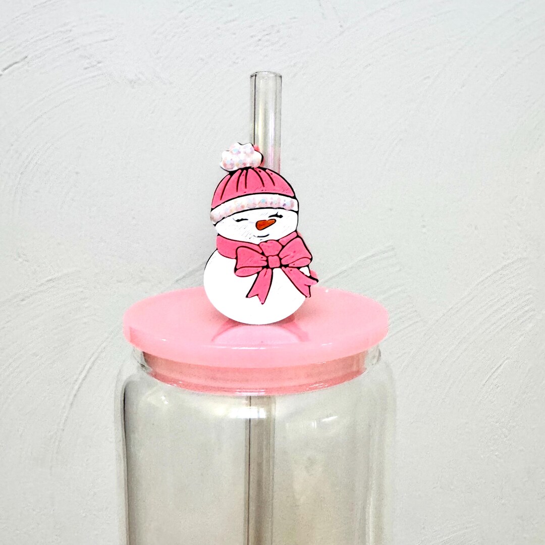 3D Printed Snowman Straw Topper – Christmas Tumbler Accessory - Etsy