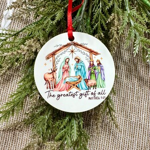 Christian Bible Nativity Ornament, Christmas Nativity Bible Verse ...